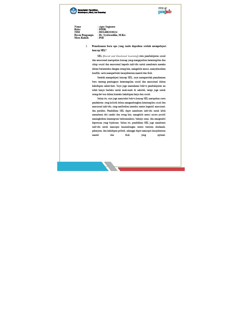 Topik 2 Aksi Nyata Agus S | PDF | Karier & Perkembangan | Sains & Matematika