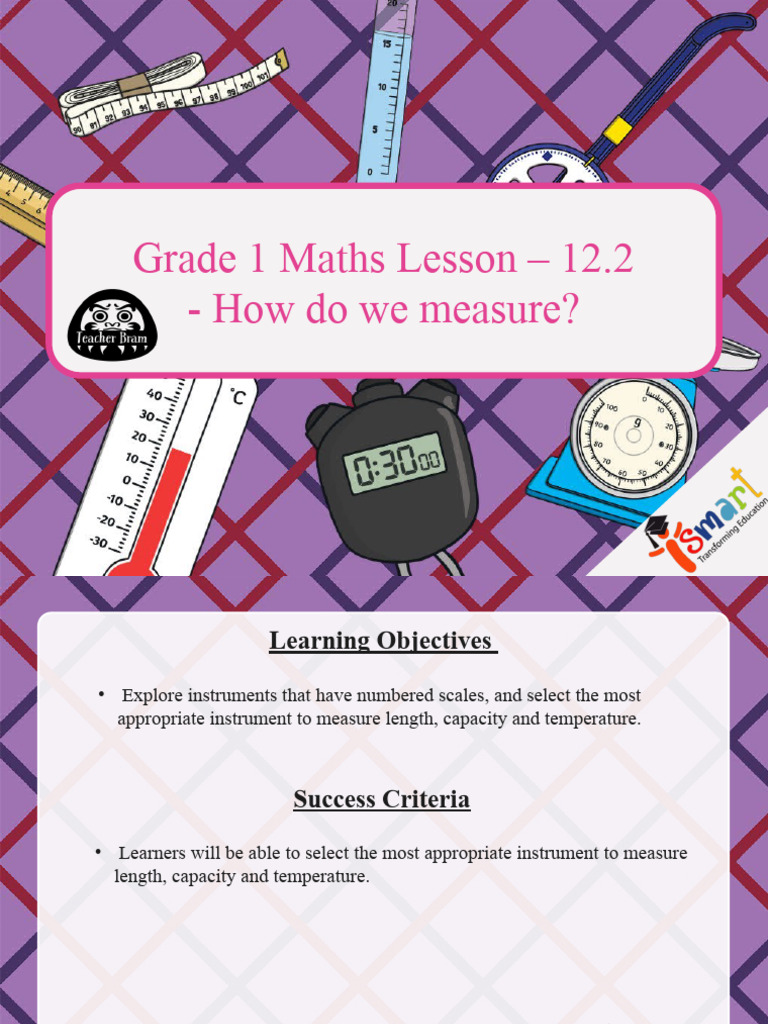 Grade 1 Maths Lesson - How Do We Measure - 12.2 | PDF | Thermometer ...