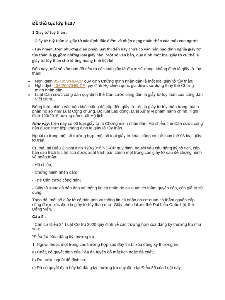 Một số đề tthc | PDF