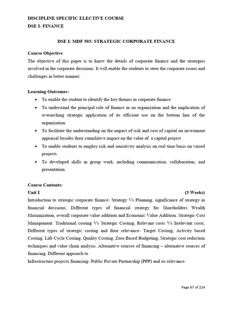 Strategic CF | PDF | Valuation (Finance) | Option (Finance)
