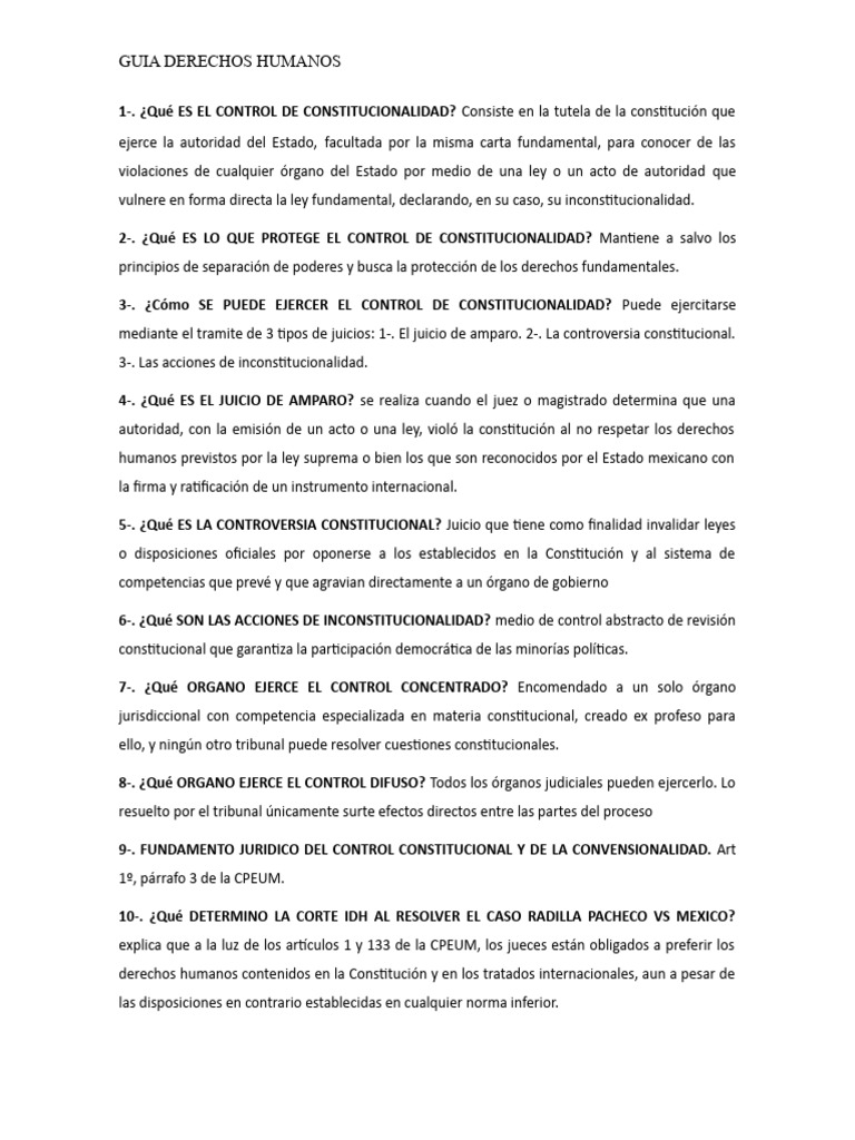 guia DDHH | PDF | Constitución | Ley Pública