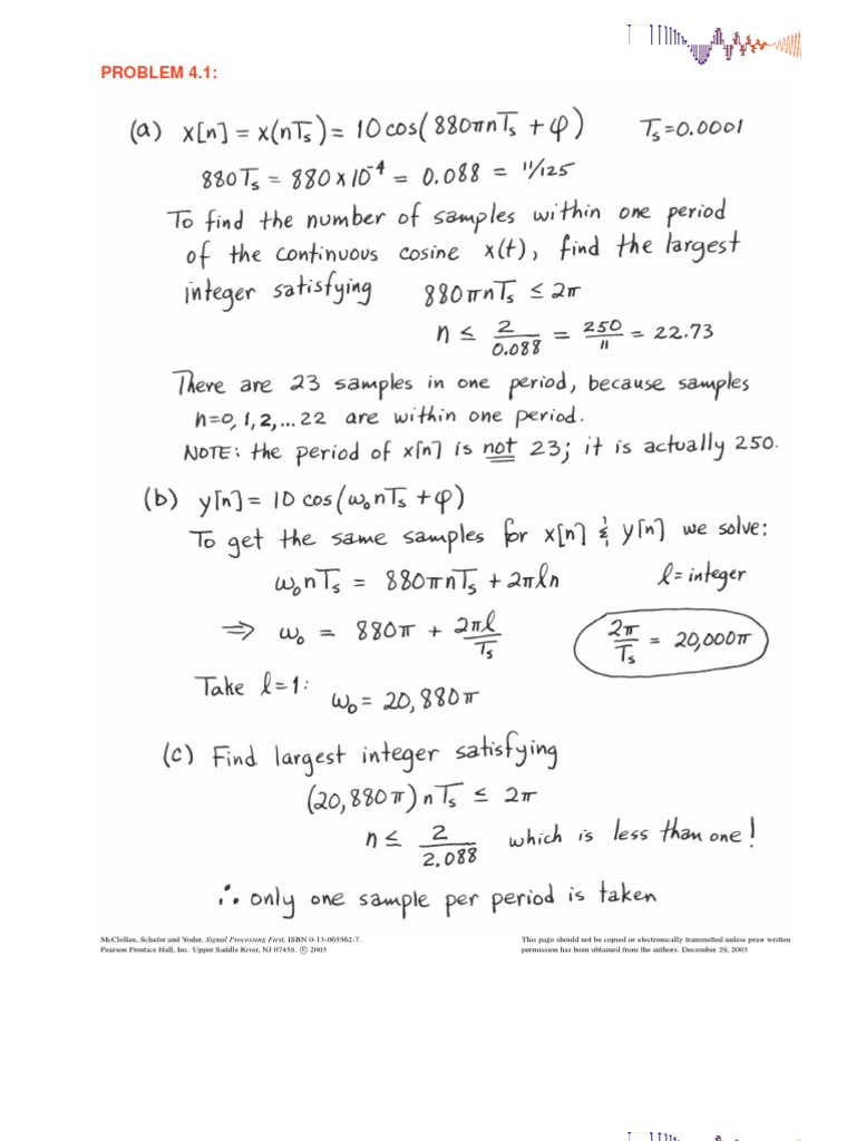 Signal Processing Problems Overview | PDF | Broadcasting ...