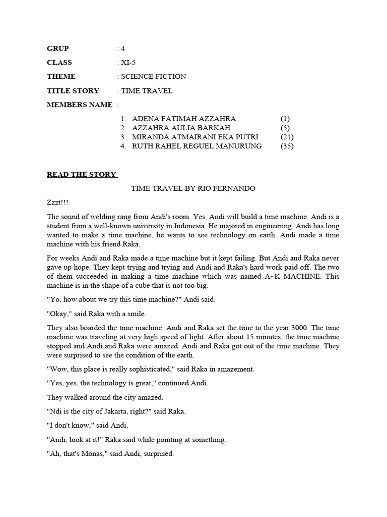 GRUP 4 XI-5 SCI-FI | PDF | Utopian And Dystopian Fiction | Science Fiction