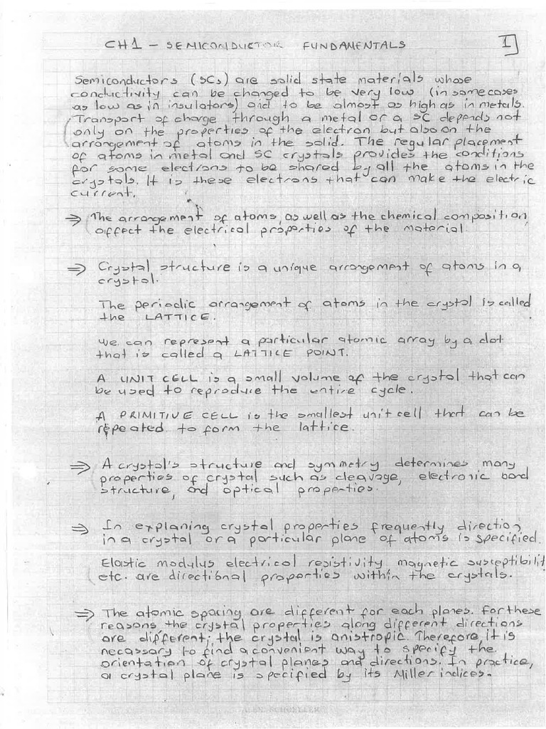 4 Ch1 Semiconductor Fundamentals | PDF