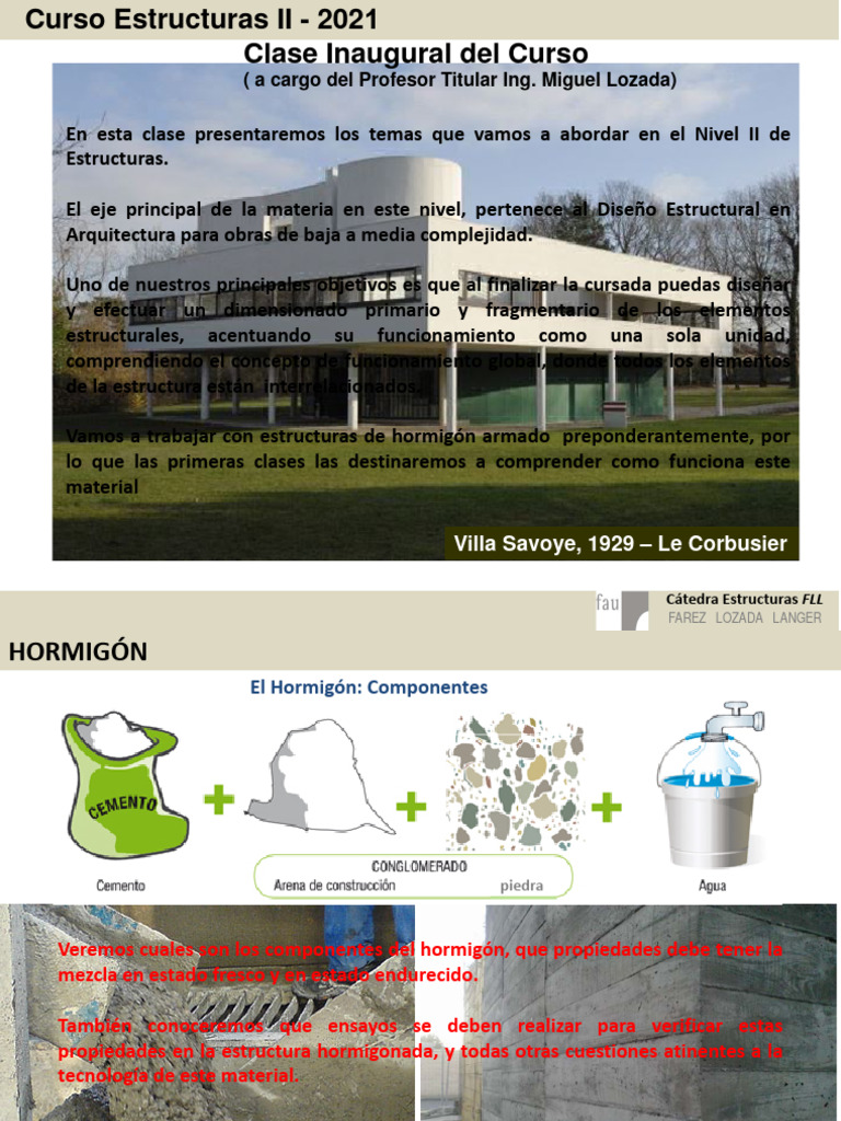 Curso Estructuras II - 2021 (PRESENTACION) | PDF | Hormigón | Concreto reforzado