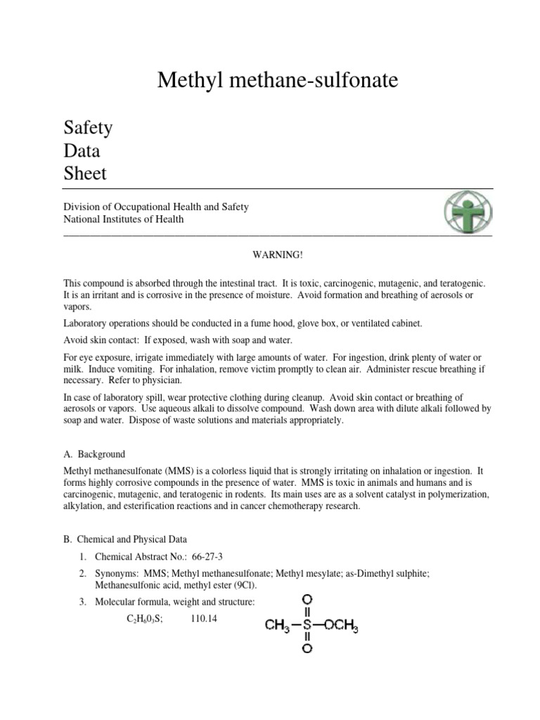 Methyl Methanesulfonate Safety Guide | PDF | Waste | Water