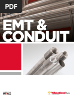 EMT Conduit and Fittings Data Sheet | PDF | Electricity | Electrical ...