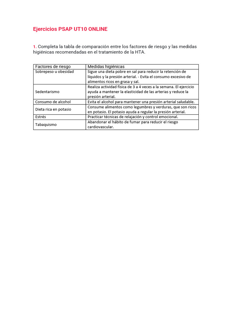 Ejercicios PSAP UT10 ONLINE Curso 2 | PDF | Obesidad | Heroína