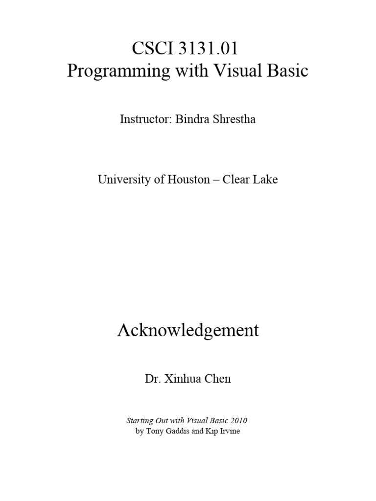 VB Chapter 1 | PDF | Computer Programming | Programming