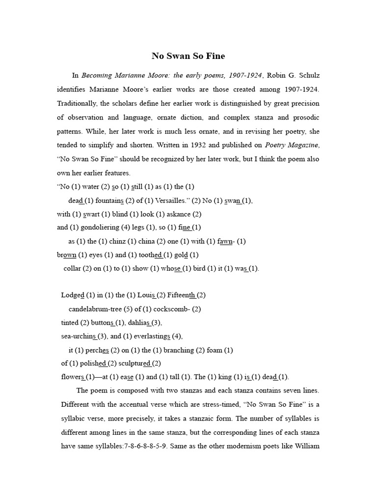 No Swan So Fine | PDF | Poetry | Poetics