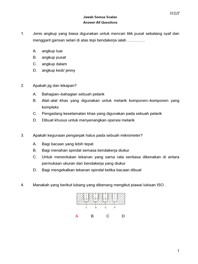 Soalan Set B Tahap 2 PA (Word) | PDF | Teknologi & Rekayasa