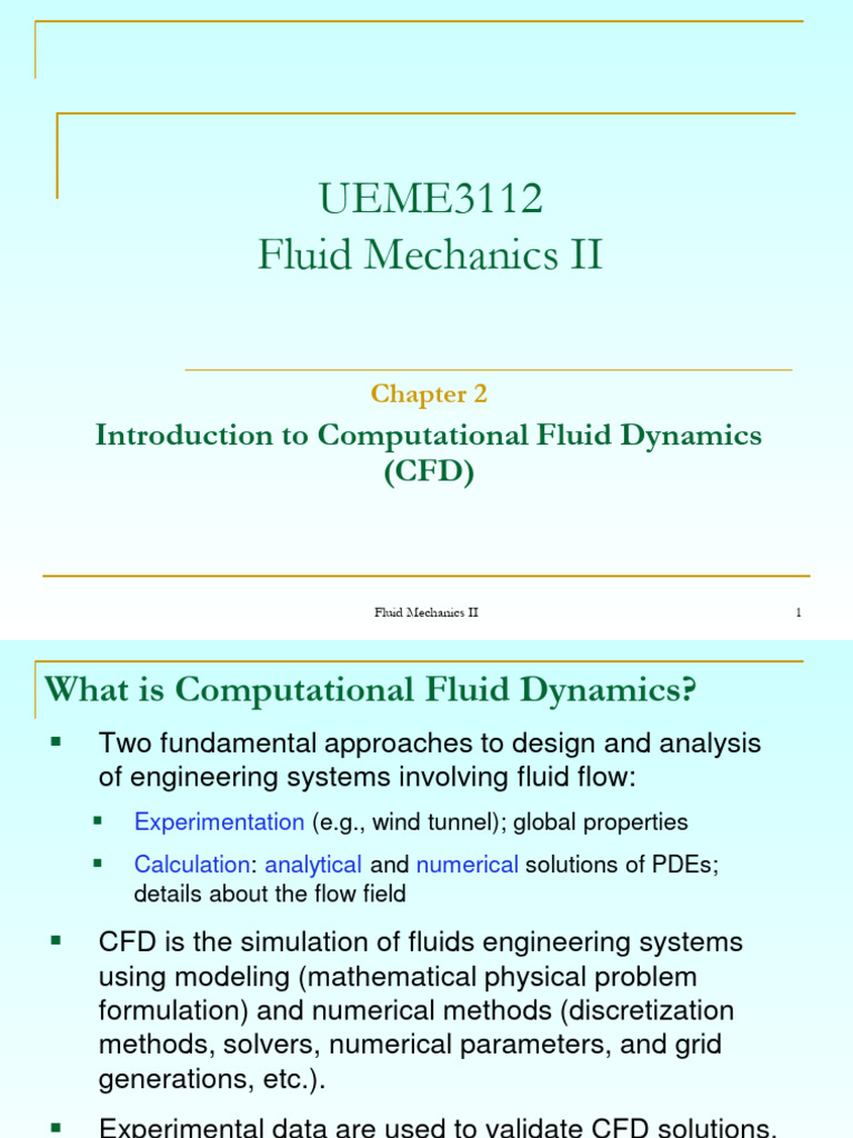 Chapter 2 Cfd May 2020 Pdf Computational Fluid Dynamics Fluid