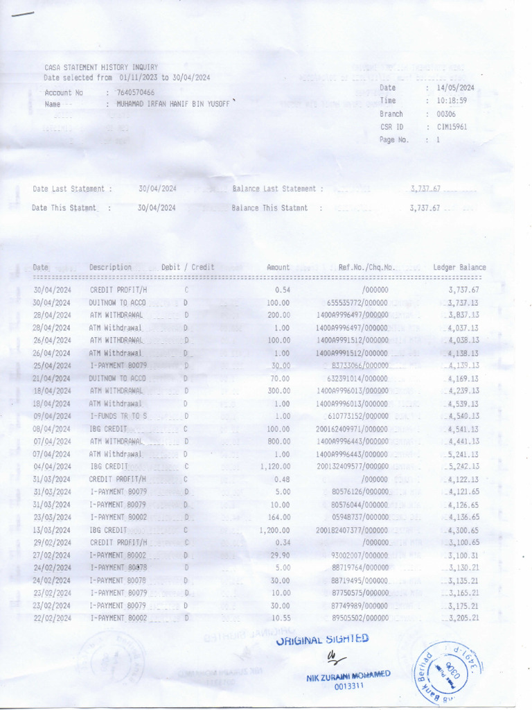 Casa Statement | PDF