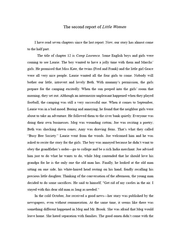 Little Women: Chapters 12-13 Summary | PDF | Little Women