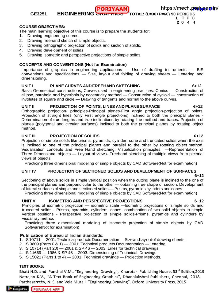 Projection of Points in Engineering Graphics | PDF | Shape | Classical Geometry