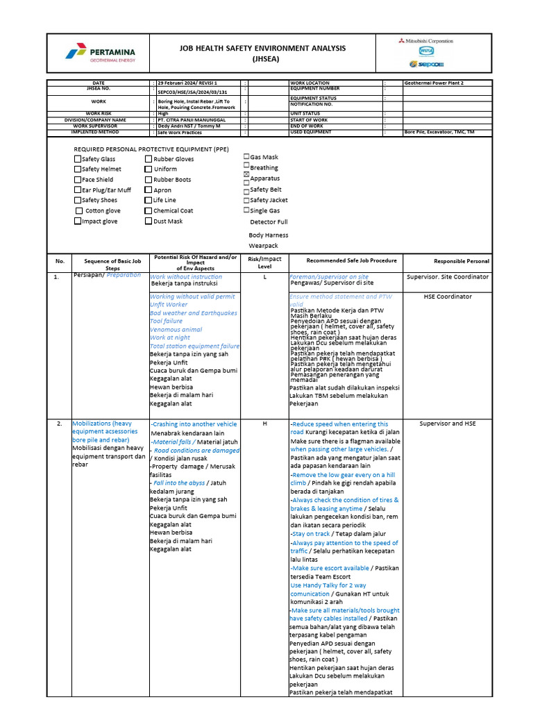 JSA Bor Pile Rev 1 | PDF