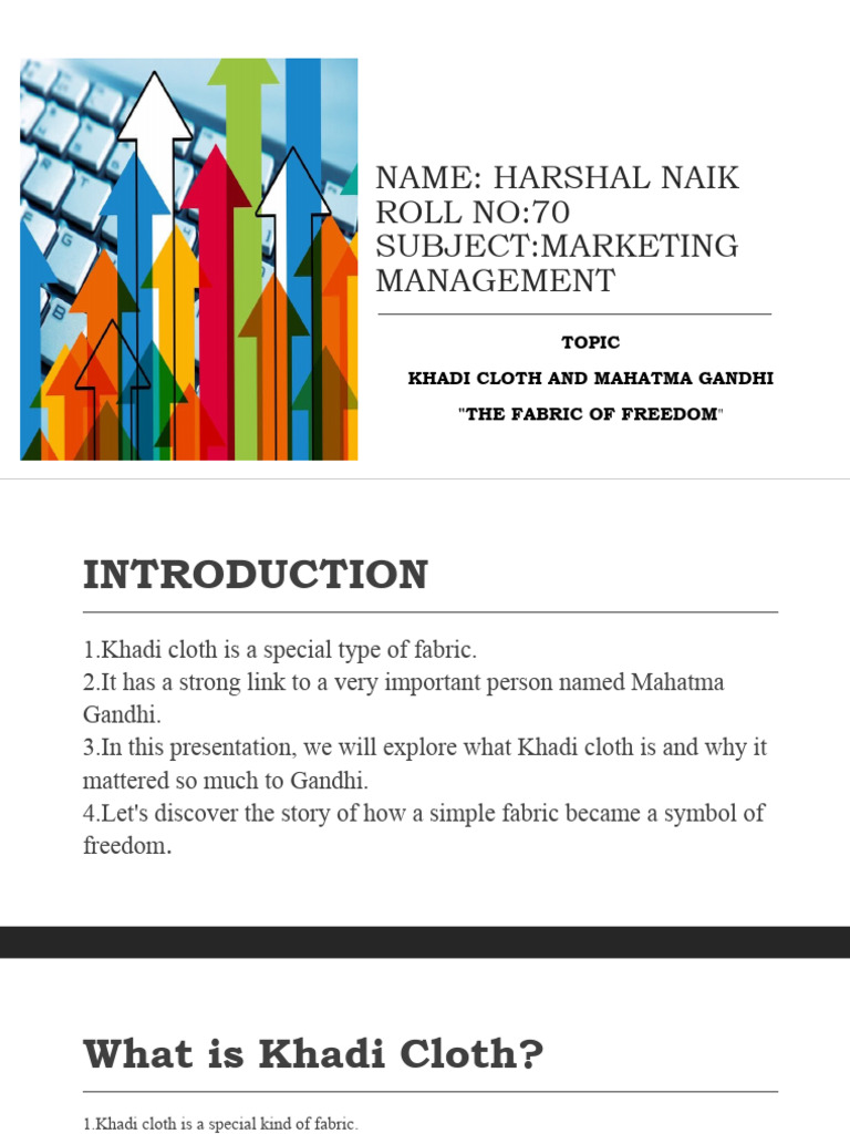 Khadi Cloth and Mahatma Gandhi | PDF