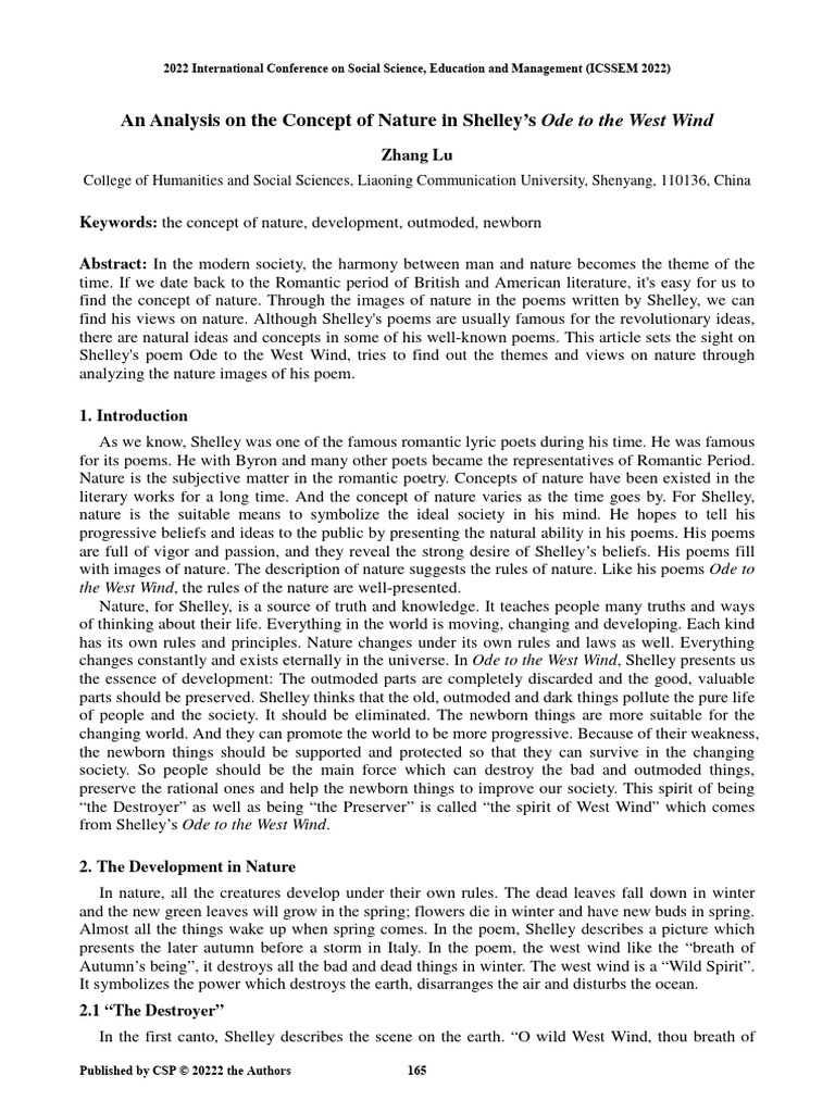 ode to the ww concept of nature | PDF