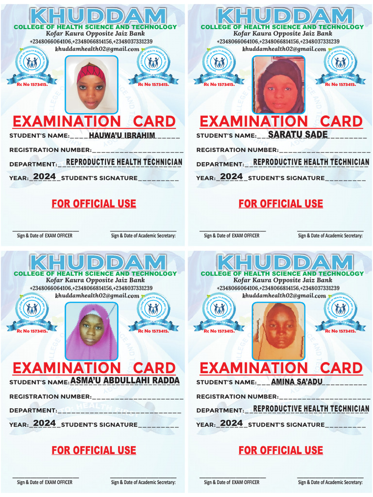 Health Science Exam Card 2024 | PDF | Business | Finance & Money Management