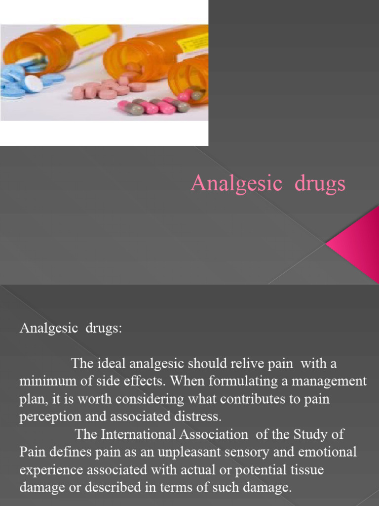 Ans 8 Analgesic Drugs | PDF | Opioid | Analgesic