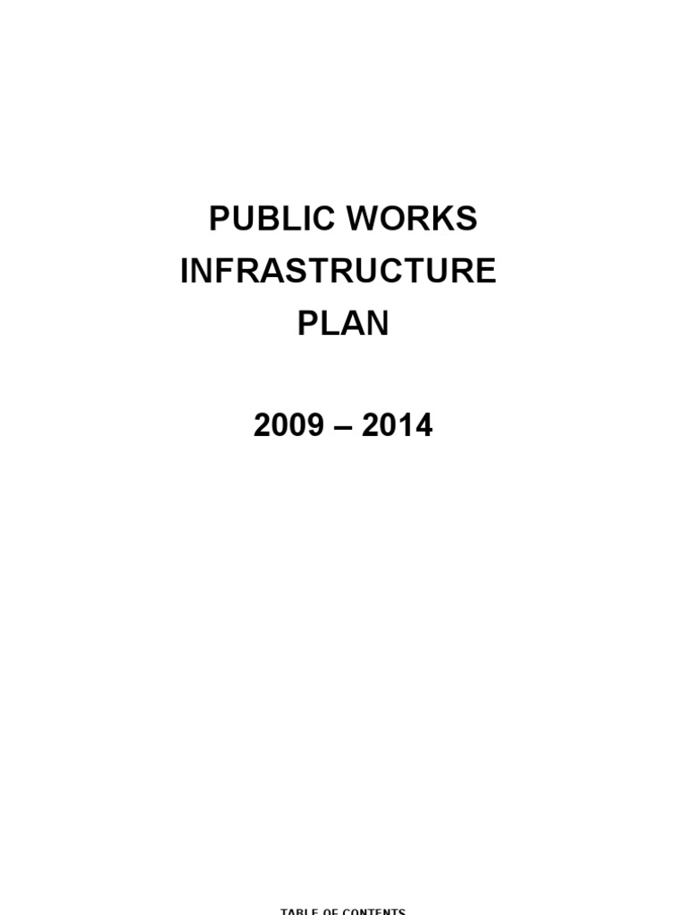 2009-2014 Gauteng PW Infrastructure Plan 28 03 2009 docIVAN VERSION ...
