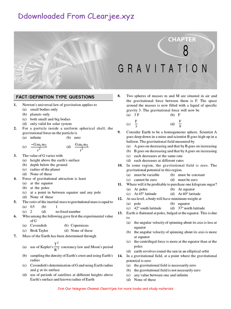 Gravitation | PDF | Orbit | Force