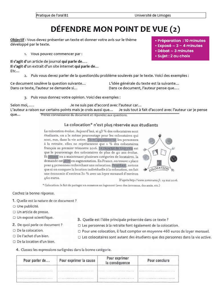 Défendre un Point de Vue Efficacement | PDF | Évolution de carrière ...