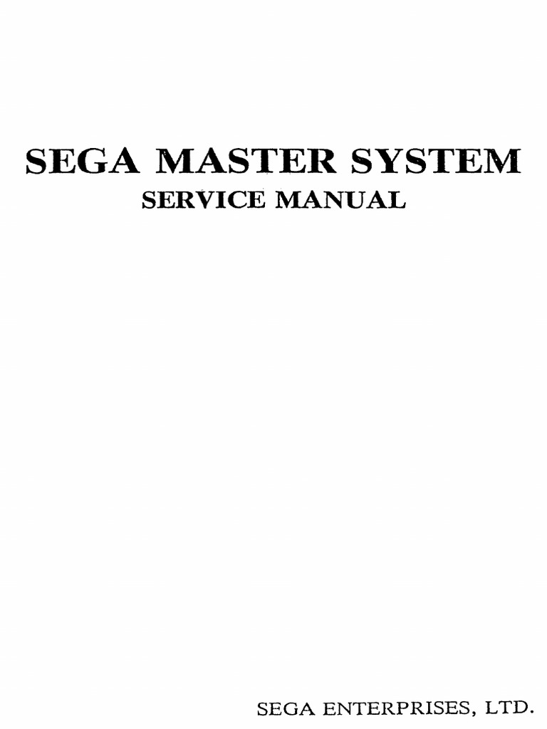 Sega Master System Service Manual | PDF | Printed Circuit Board ...