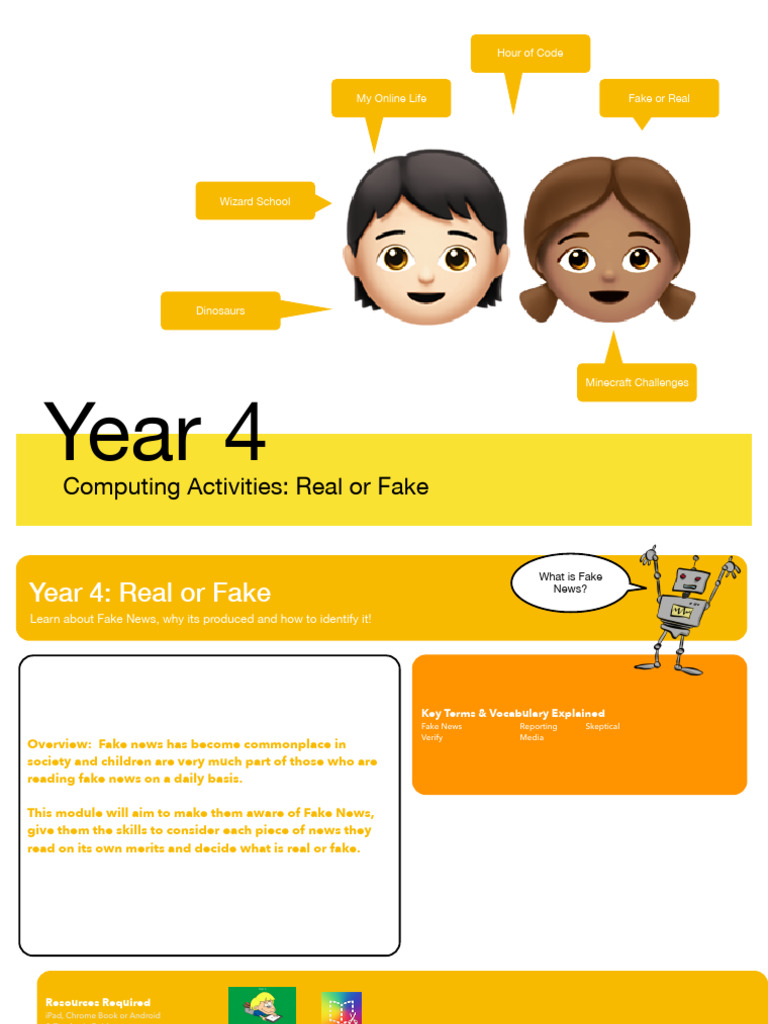 Real or Fake Year 4 Planning | PDF | Android (Operating System ...