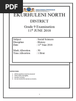 Grade 9 History Exam QP November 2023 | PDF | Politics | Travel