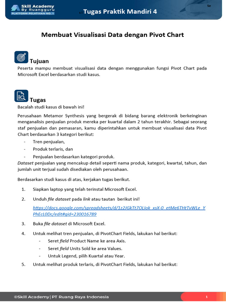 TPM 2 Membuat Visualisasi Data Dengan Pivot Chart - Dewi Sintawati | PDF