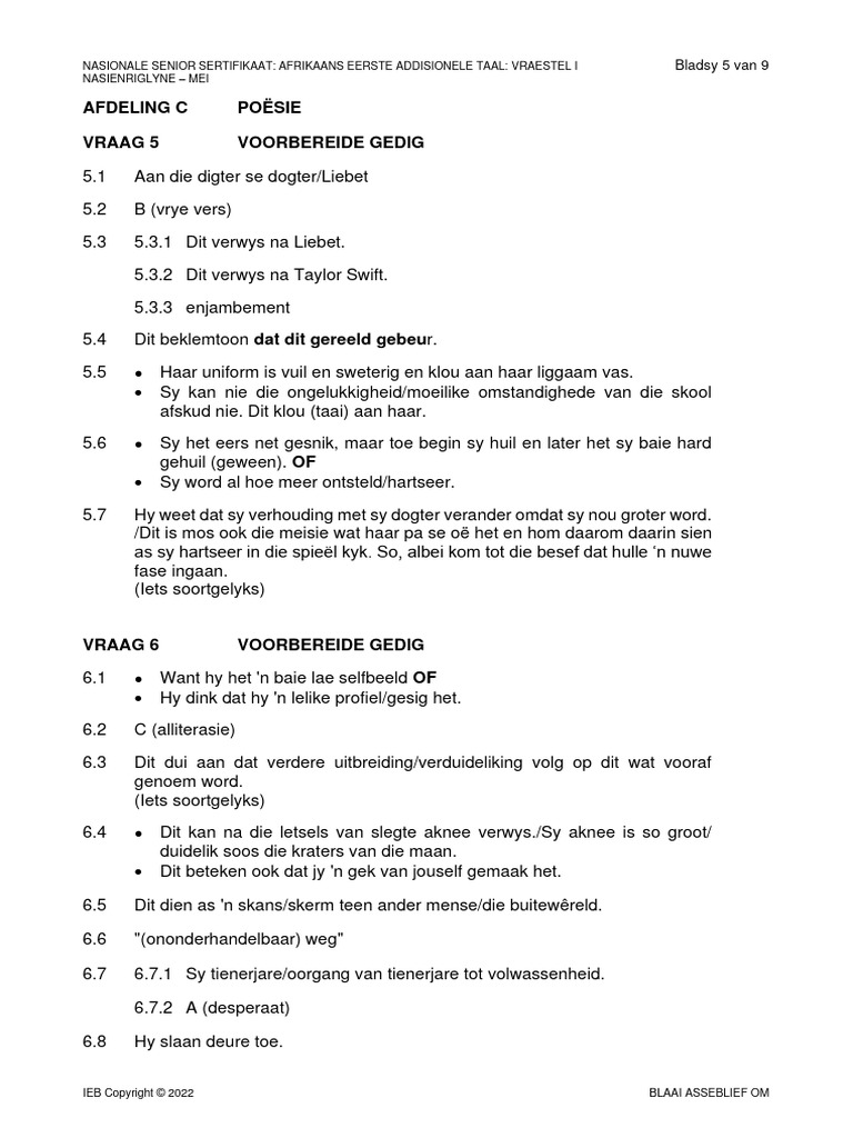 Daarom Answers | PDF