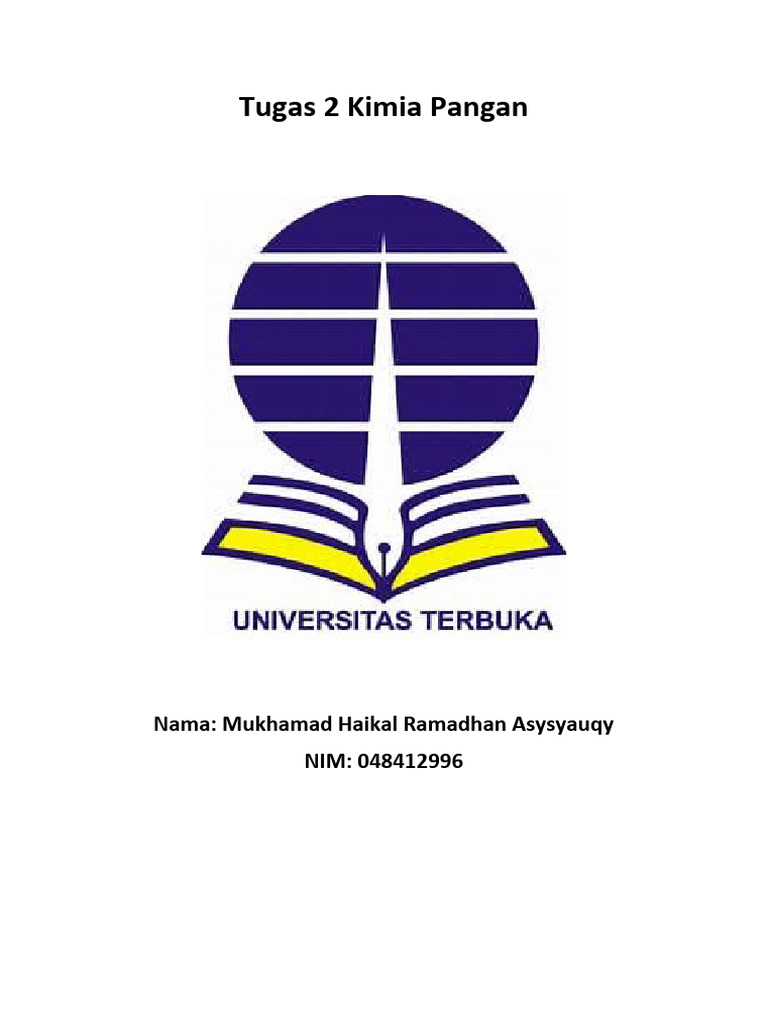 Tugas 2 Tuton Kimia Pangan PANG4213 | PDF | Kesehatan Holistik | Teknologi & Rekayasa