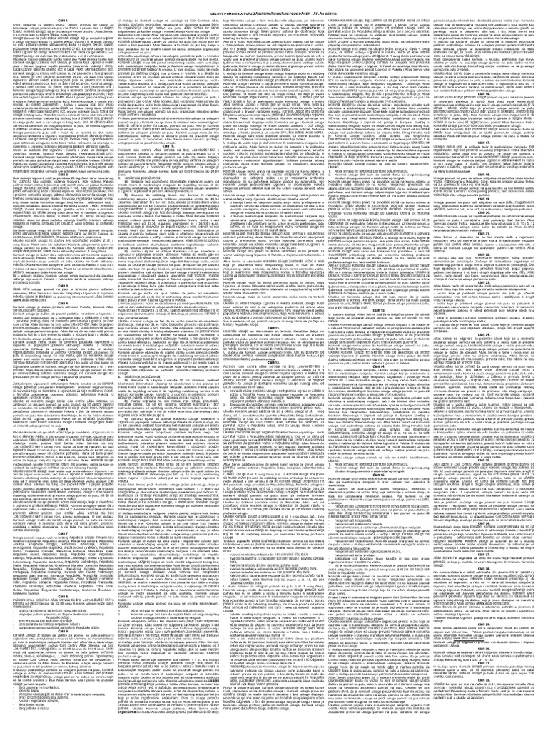 Internacionalni Plus Paket Uslovi 2023 | PDF