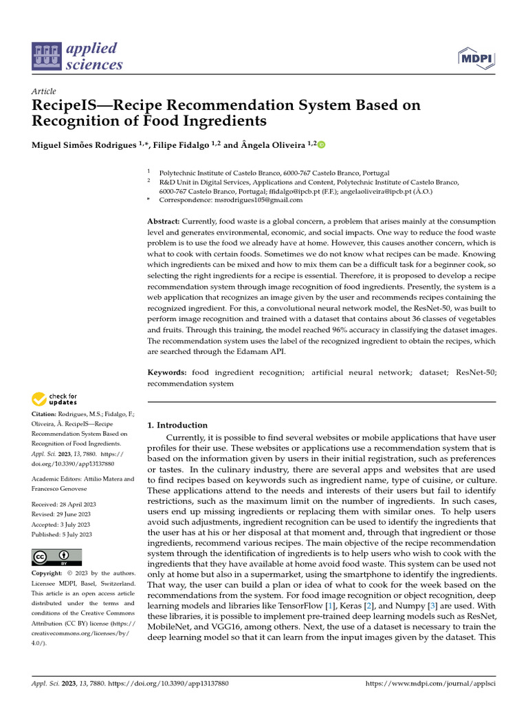 Food | PDF | Deep Learning | Artificial Neural Network