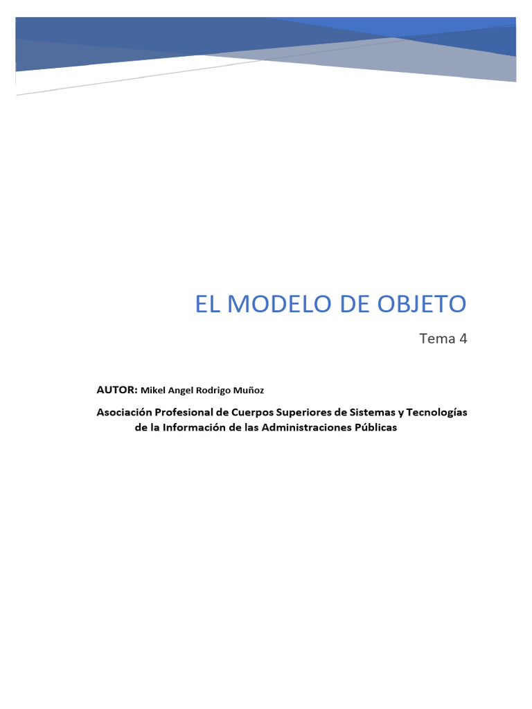 Procesamiento Tema 4 Modelo Objeto | PDF | Objeto (informática) | Programación orientada a objetos