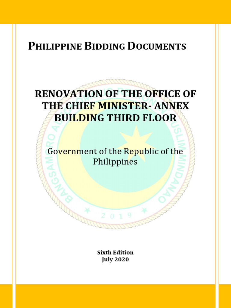 PBD - Renovation of OCM Annex Building - 08092023 | PDF | Specification ...