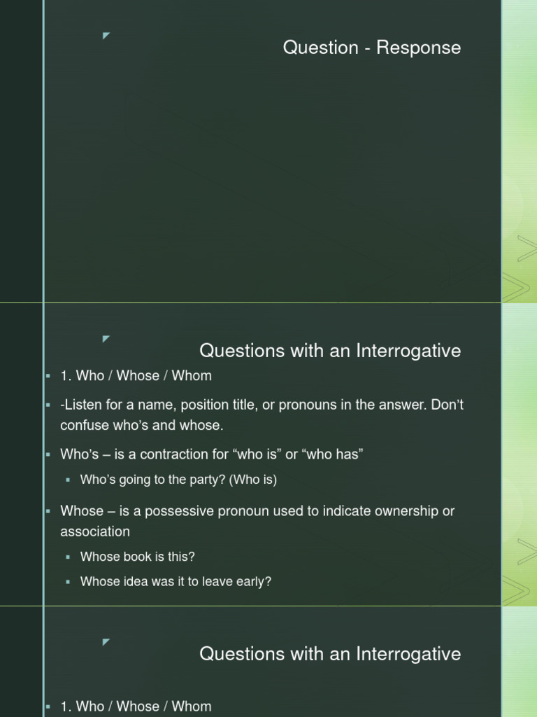 Questions and Responses | PDF | Pronoun | Linguistic Typology