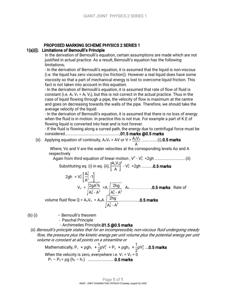 Marking Scheme Phy-02 | PDF