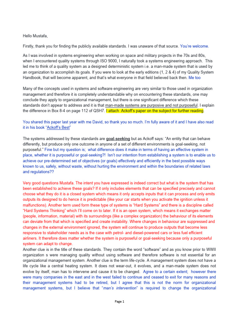 Understanding Systems - Mustafa Reply - 23 08 2021 + David's Response | PDF | System | Systems ...