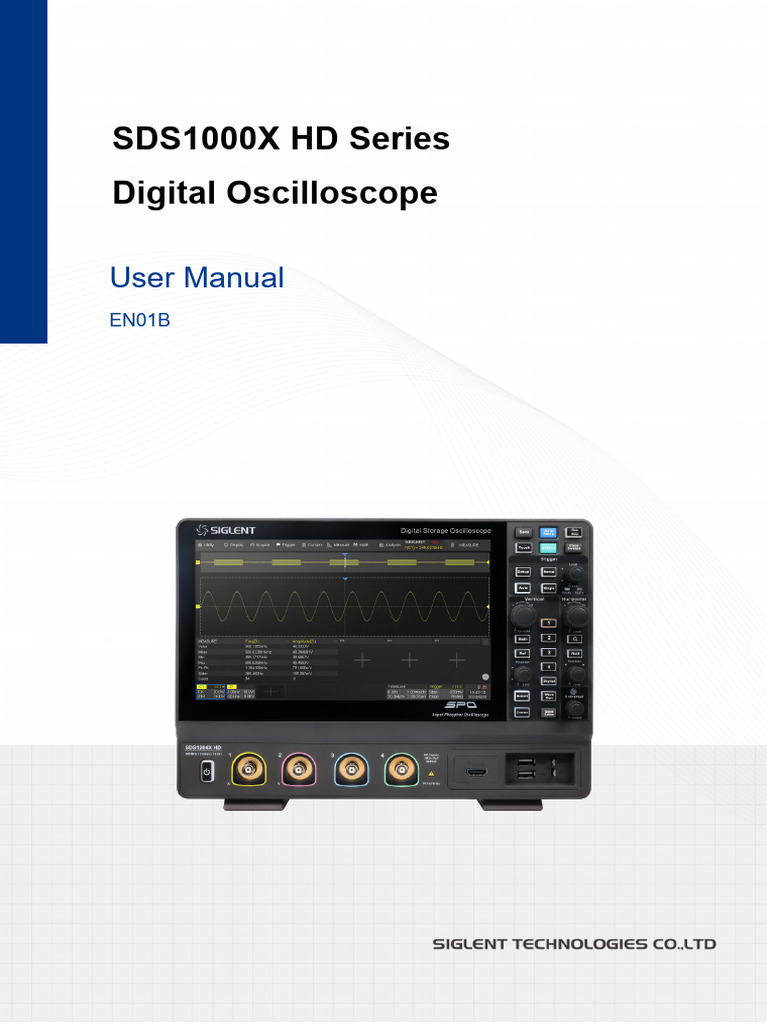 SDS1000X HD User Manual | PDF | Power Supply | Mains Electricity