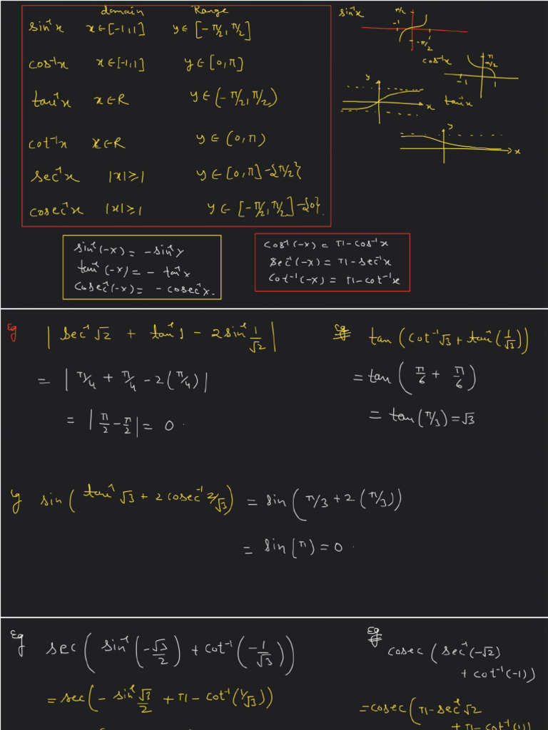 Inverse Trigonometric Function - P With Anno 1710301400626 | PDF