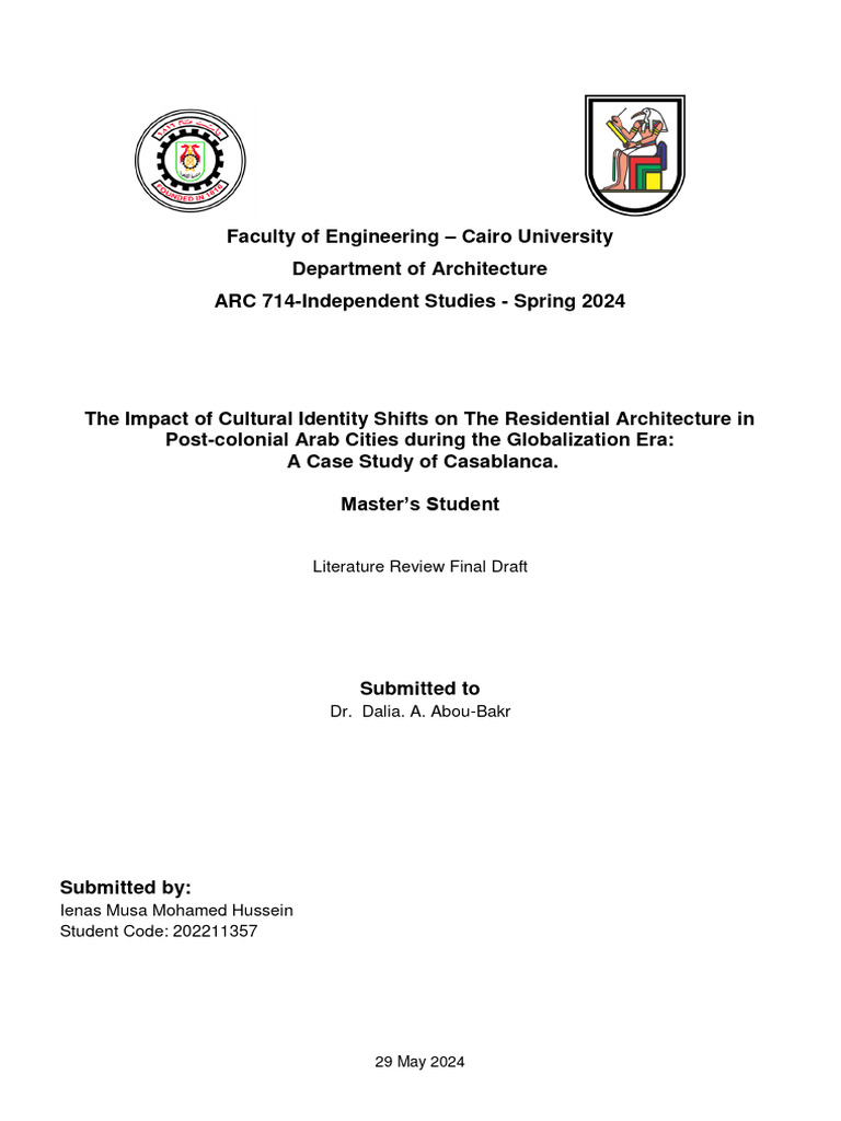 Final Literature Draft - Independent Sutdies 714 | PDF | Identity ...