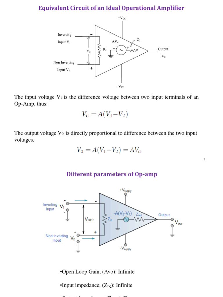 Input Impedance of Ideal Op-Amp | PDF | Amplifier | Operational Amplifier