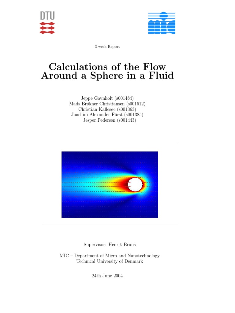 Jun 2004 Flow Sphere | PDF | Navier–Stokes Equations | Reynolds Number