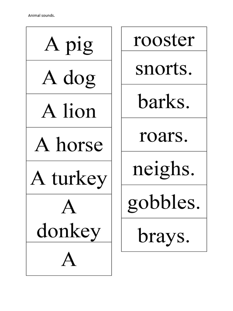 Common Animal Sounds Explained | PDF