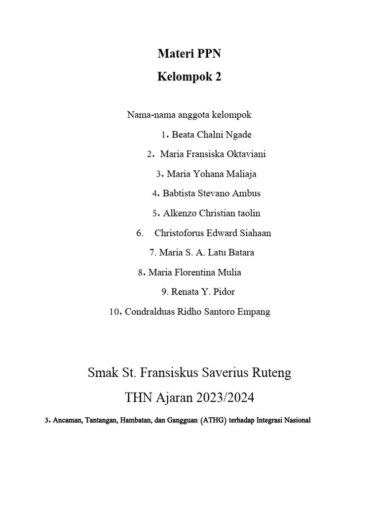 MATERI PPN Kelompok 2 | PDF | Politik