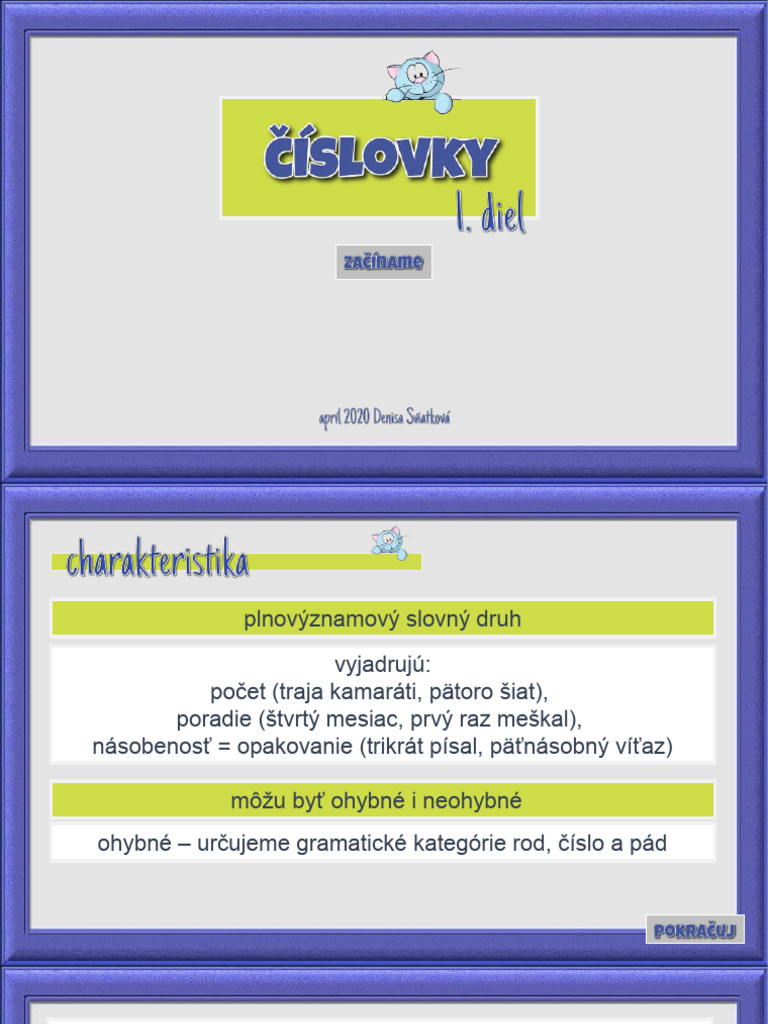 Číslovky 1. Diel | PDF