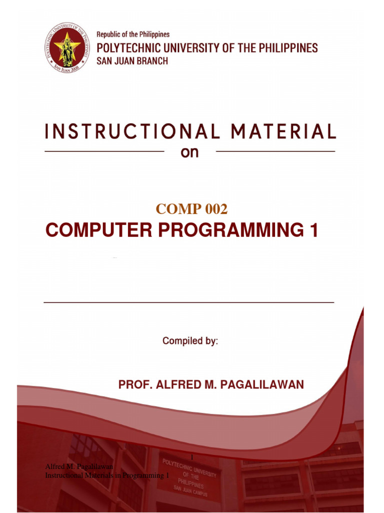 Im Comp 002 Computer Programming 1 | PDF | Programming | Computer Program Im Comp 002 Computer Programming 1 | PDF | Programming | Computer Program