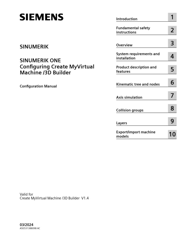 840D SL ONE CMVM 3d Builder Config Man 0324 en-US | PDF | Installation (Computer Programs ...